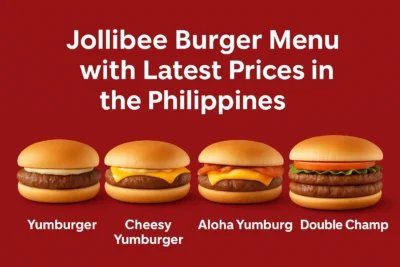 Jollibee Burger Menu With Latest Prices In Philippines( 2025)